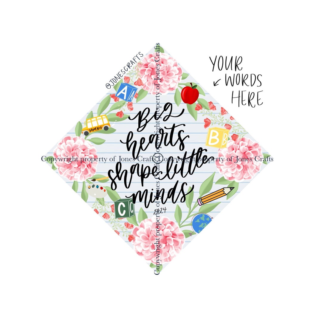 Grad Cap Topper Teacher, Graduation Cap for Teachers, Elementary ...