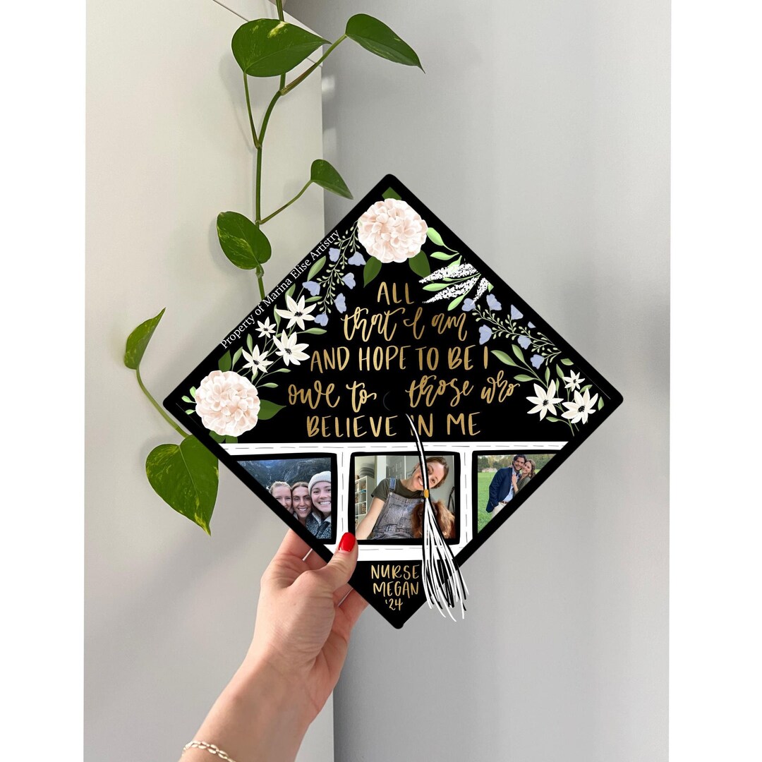 Custom Photo Collage Grad Cap, Memory Grad Cap, Grad Cap Topper, Custom ...