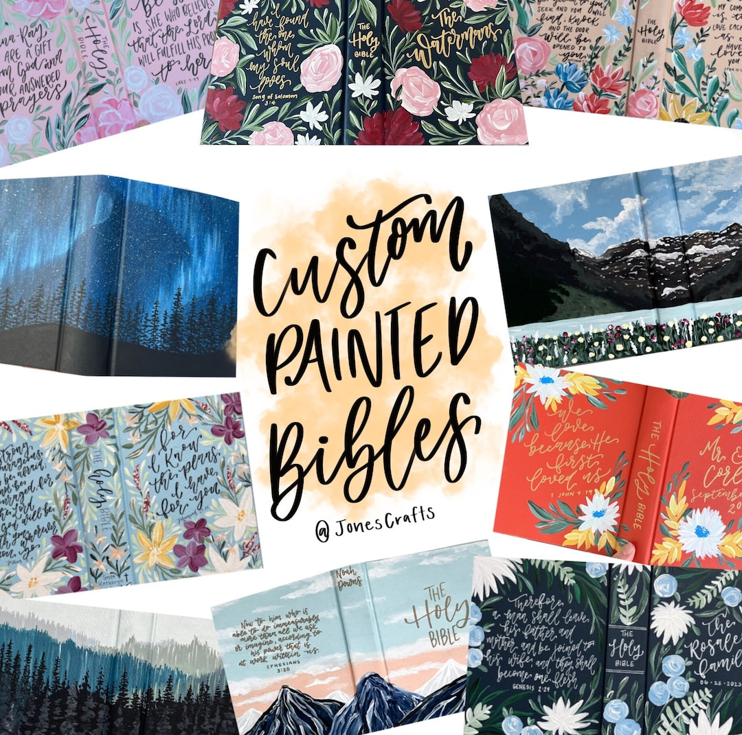 Painted Bible, Hand Painted Bible, Custom Bible, Painted Bibles ...