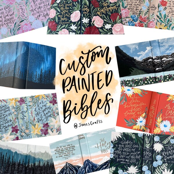 Hand Painted Bible - Etsy