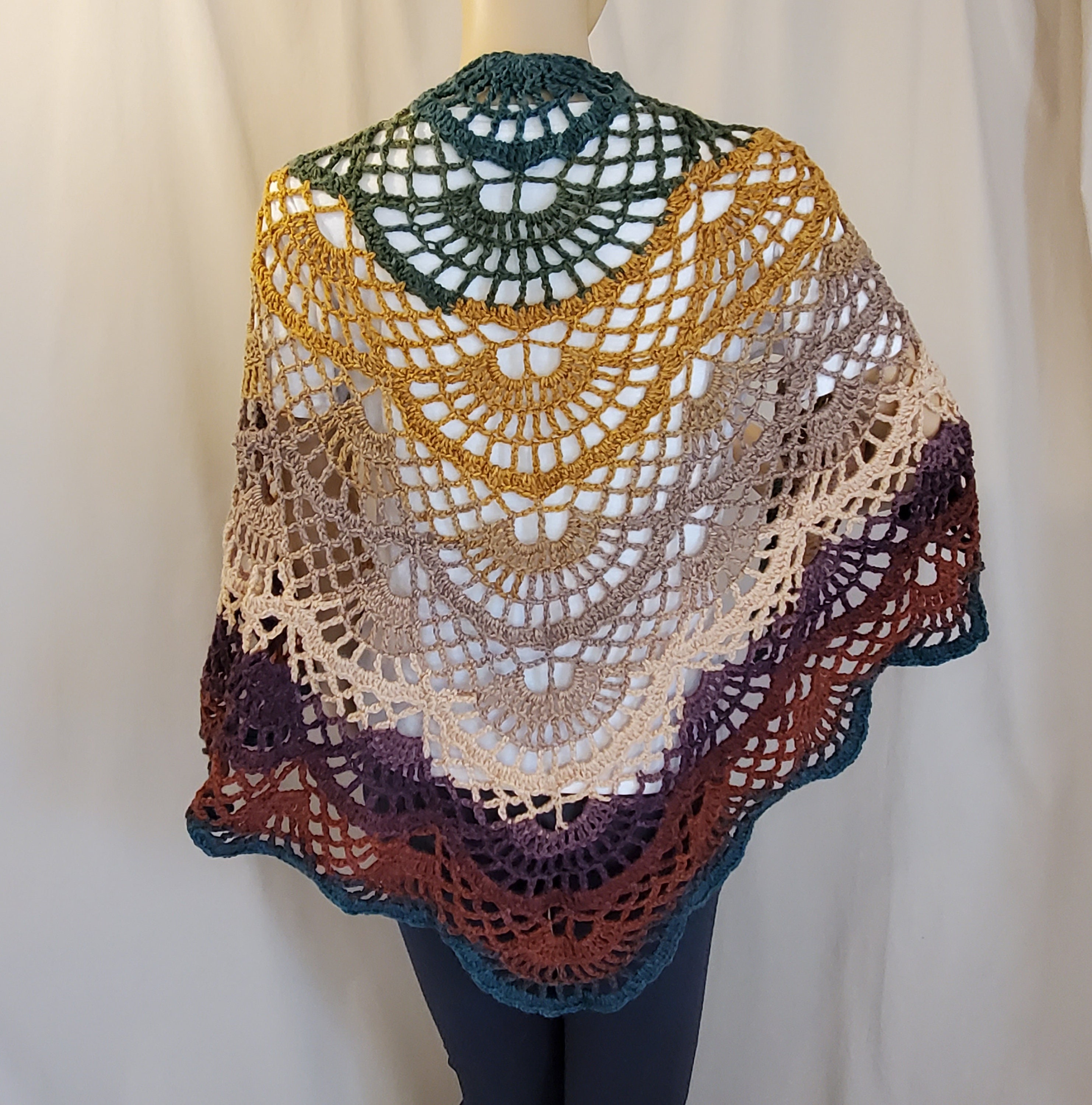 Crochet Butterfly Shawl Wedding Wrap Lace Shawl Triangle - Etsy