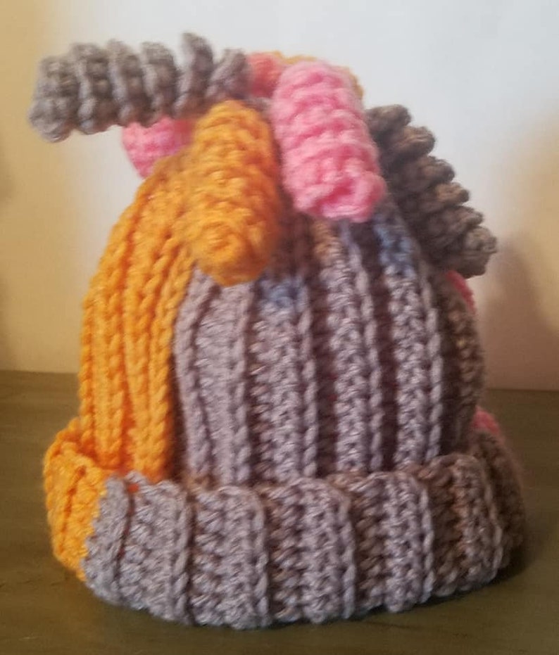 Baby Rainbow Curly Cue Hat Multi Colored Beanie Toque - Etsy