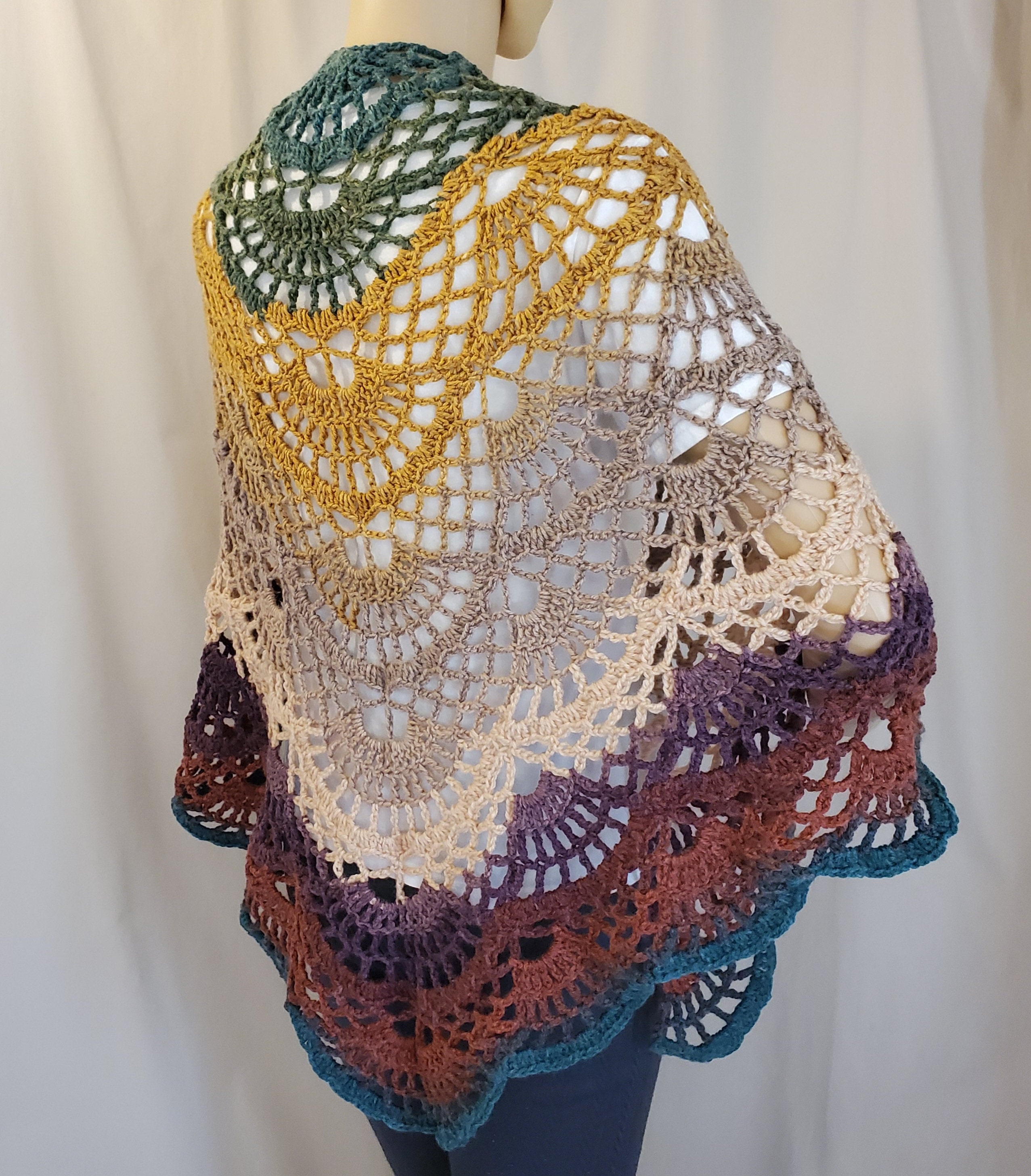 Crochet Butterfly Shawl Wedding Wrap Lace Shawl Triangle - Etsy