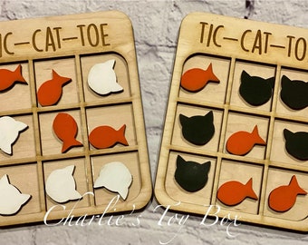 Cat Tic Tac Toe - Etsy