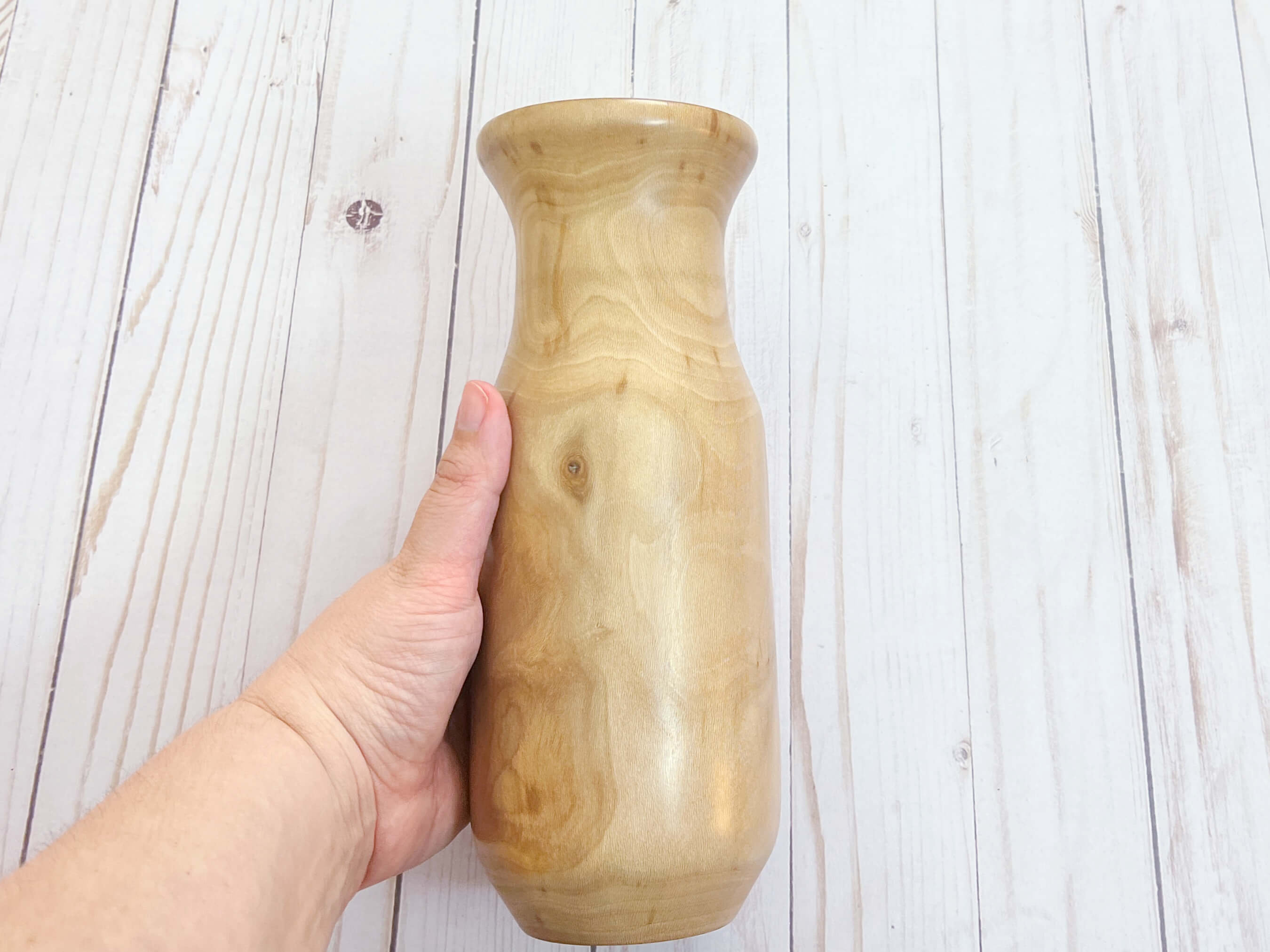 Wooden Weed Pot Faux Flower Vase Dried Flower Vase Milk Bottom Style ...