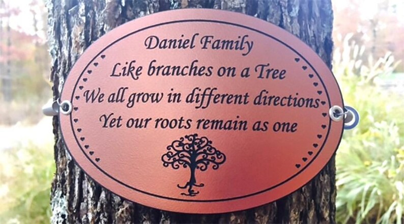 Engraved Tree Plaque. Memorial Tree Tag. Tree Dedication | Etsy
