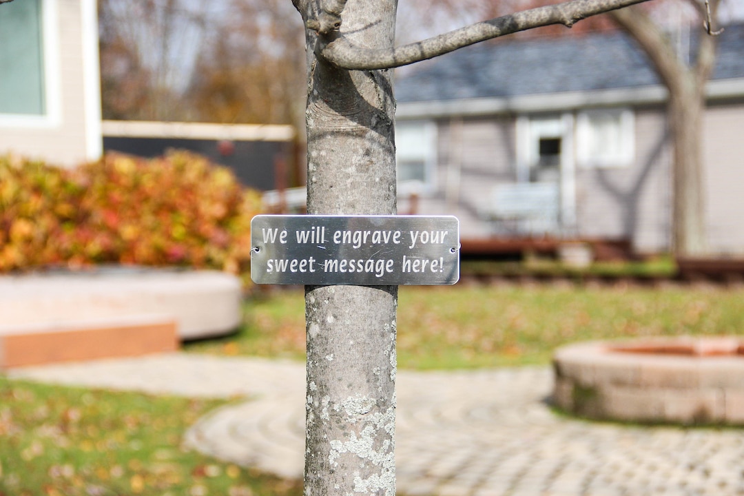 Original Tree Tag Hugger Engraved Tree Safe Memorial Plaque "official ...