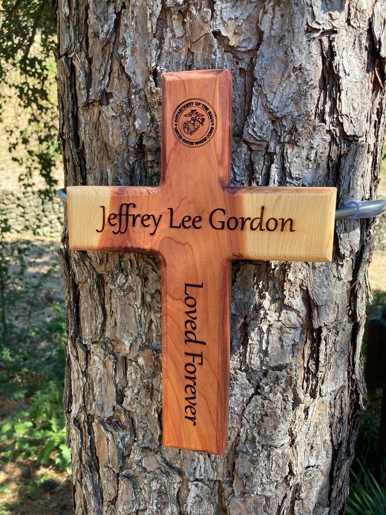 Personalized Cross: Outdoor Tree Marker (8x11) Free Shipping. Red Cedar ...