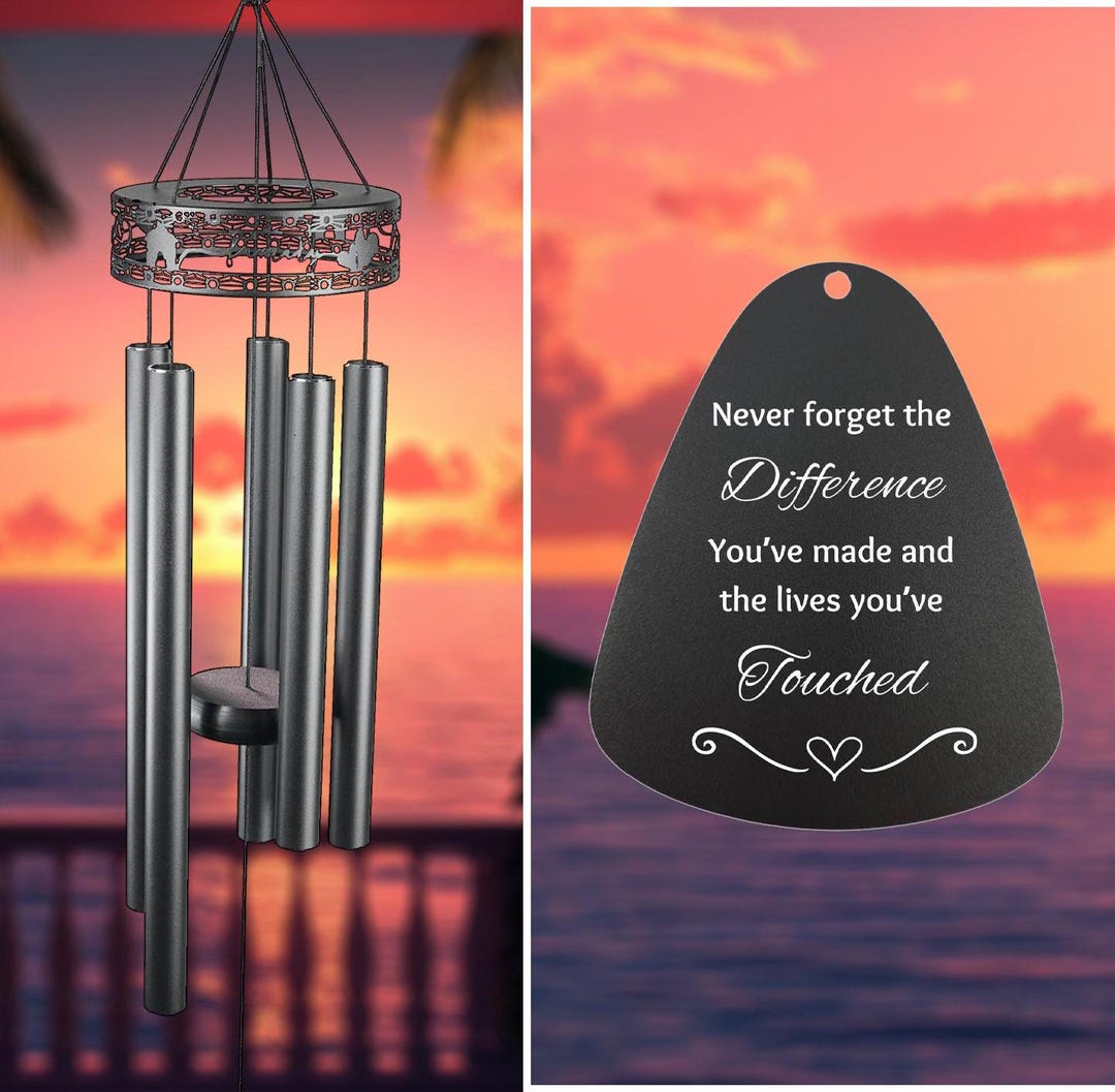 Retirement Wind Chime: Never Forget the Difference.engraved Message to ...