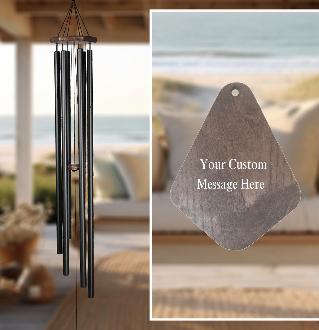 55" Custom Engraved on Both Sides! BIG Chime. Love.congratulations ...