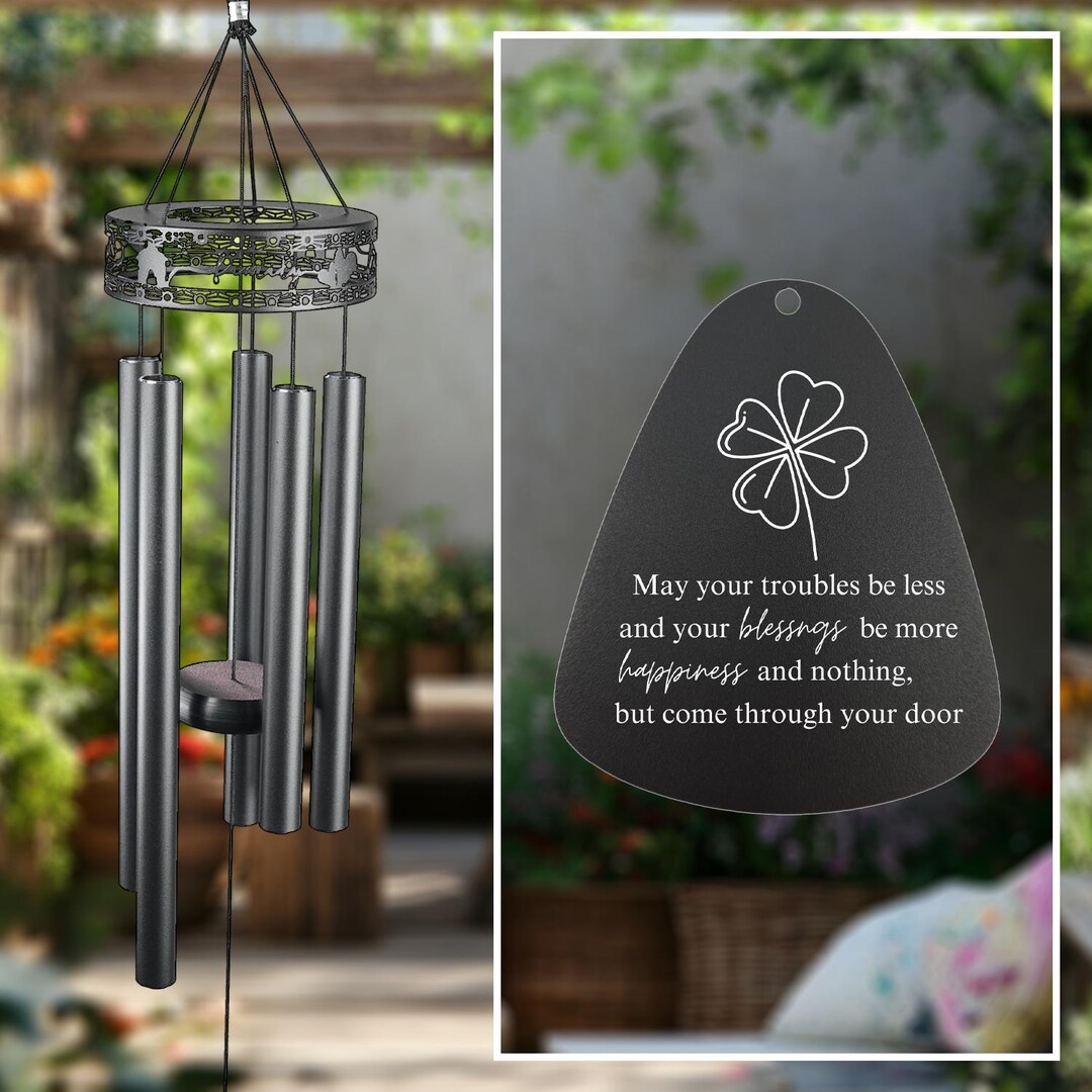 Personalized Irish Blessing Wind Chime: Engraved Family Gift, 34" - Etsy