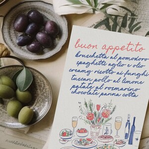 TOSCANO Wedding Menu, Hand Drawn & Handwritten Scribble Illustrated ...