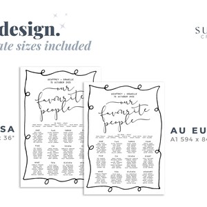 POET Modern Wedding Seating Chart Template, Calligraphy Guest Seating ...
