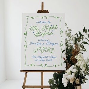 GEORGIE Whimsical Rehearsal Dinner Sign | Engagement Sign | the Night ...