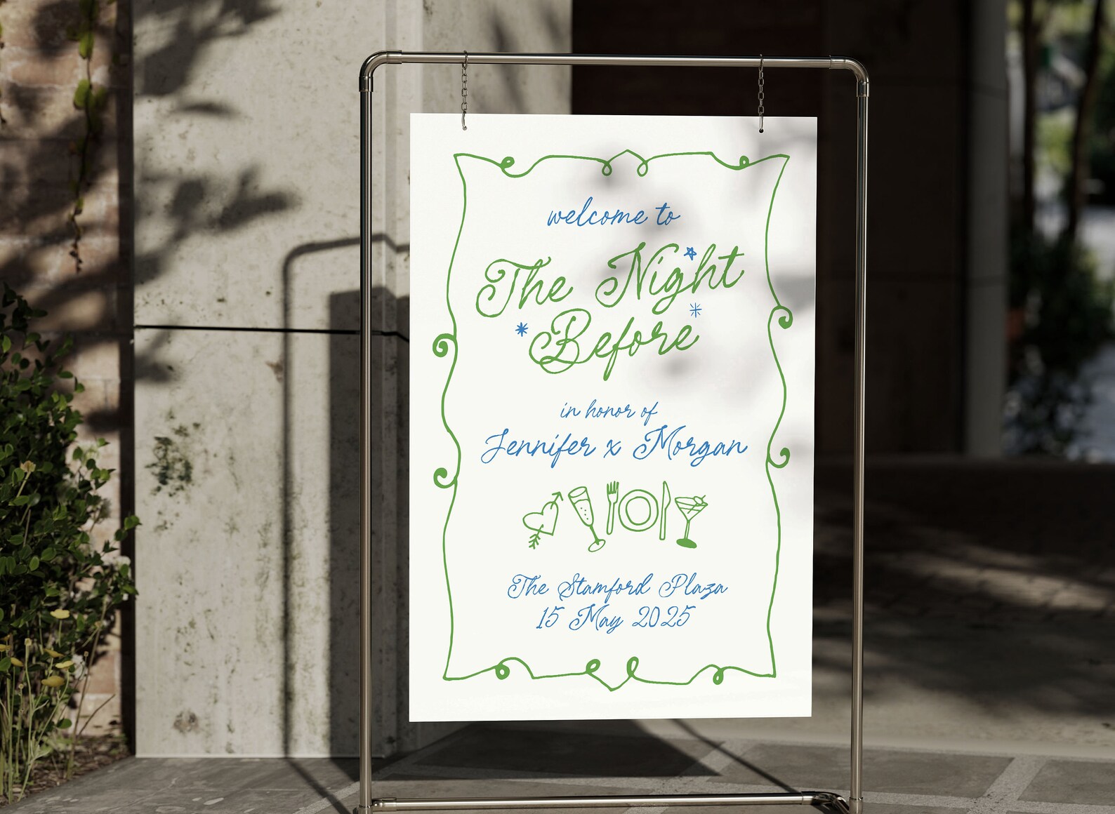 GEORGIE Whimsical Rehearsal Dinner Sign Engagement Sign the Night ...