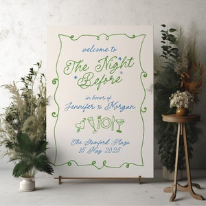 GEORGIE Whimsical Rehearsal Dinner Sign | Engagement Sign | the Night ...