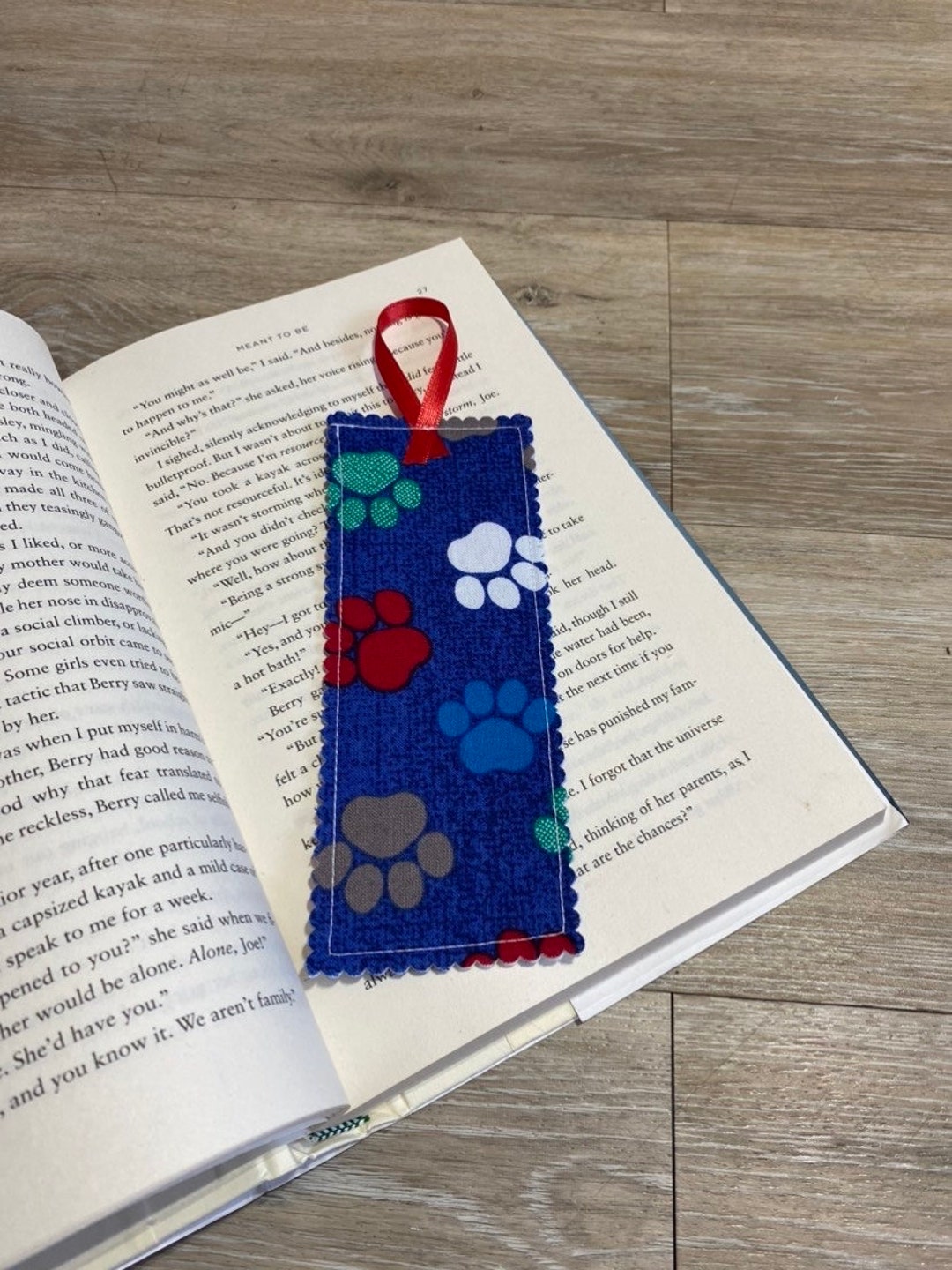 Paw Print Fabric Bookmark Page Saver - Etsy