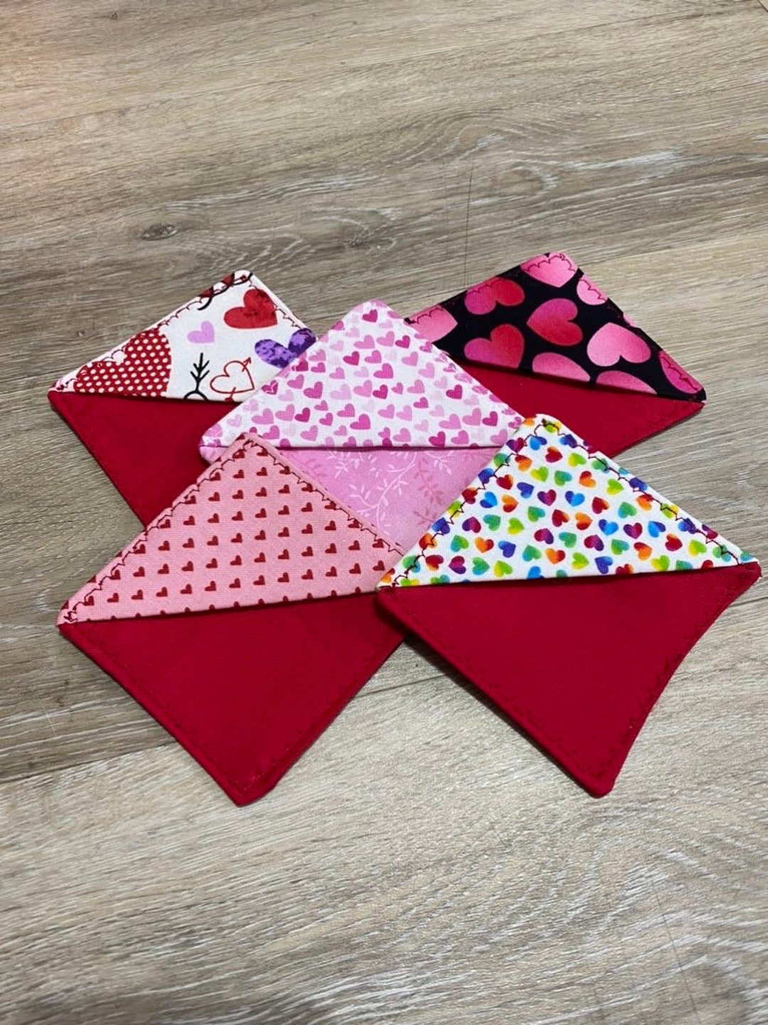 Valentine Hearts Fabric Corner Bookmark Page Saver - Etsy