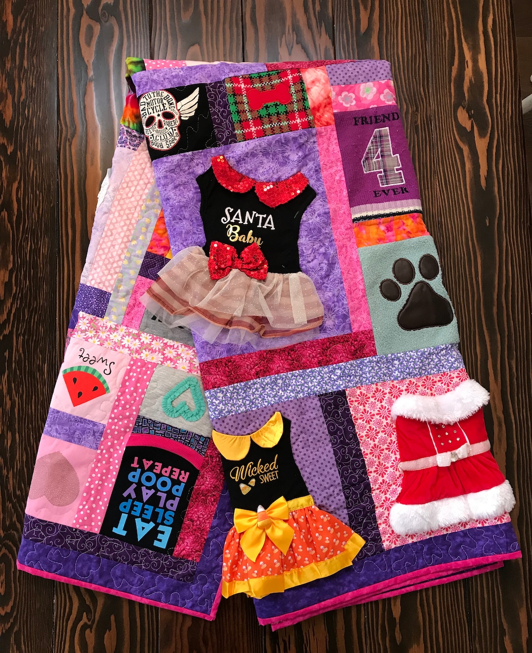 Handmade Memory Quilt From Pet Clothing - Etsy