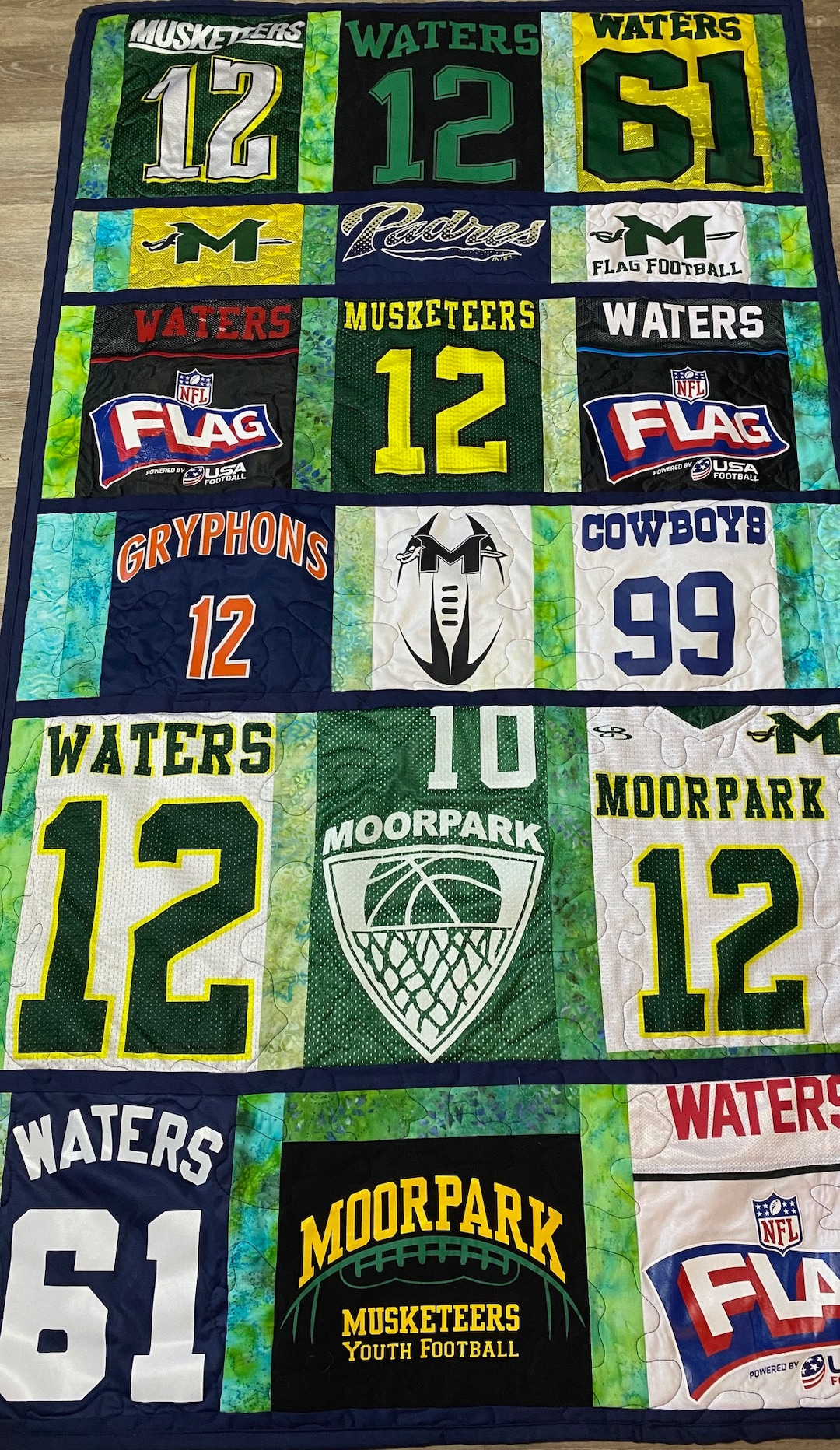 Custom Memory Quilt: Handmade From T-shirts & Sports Jerseys - Etsy
