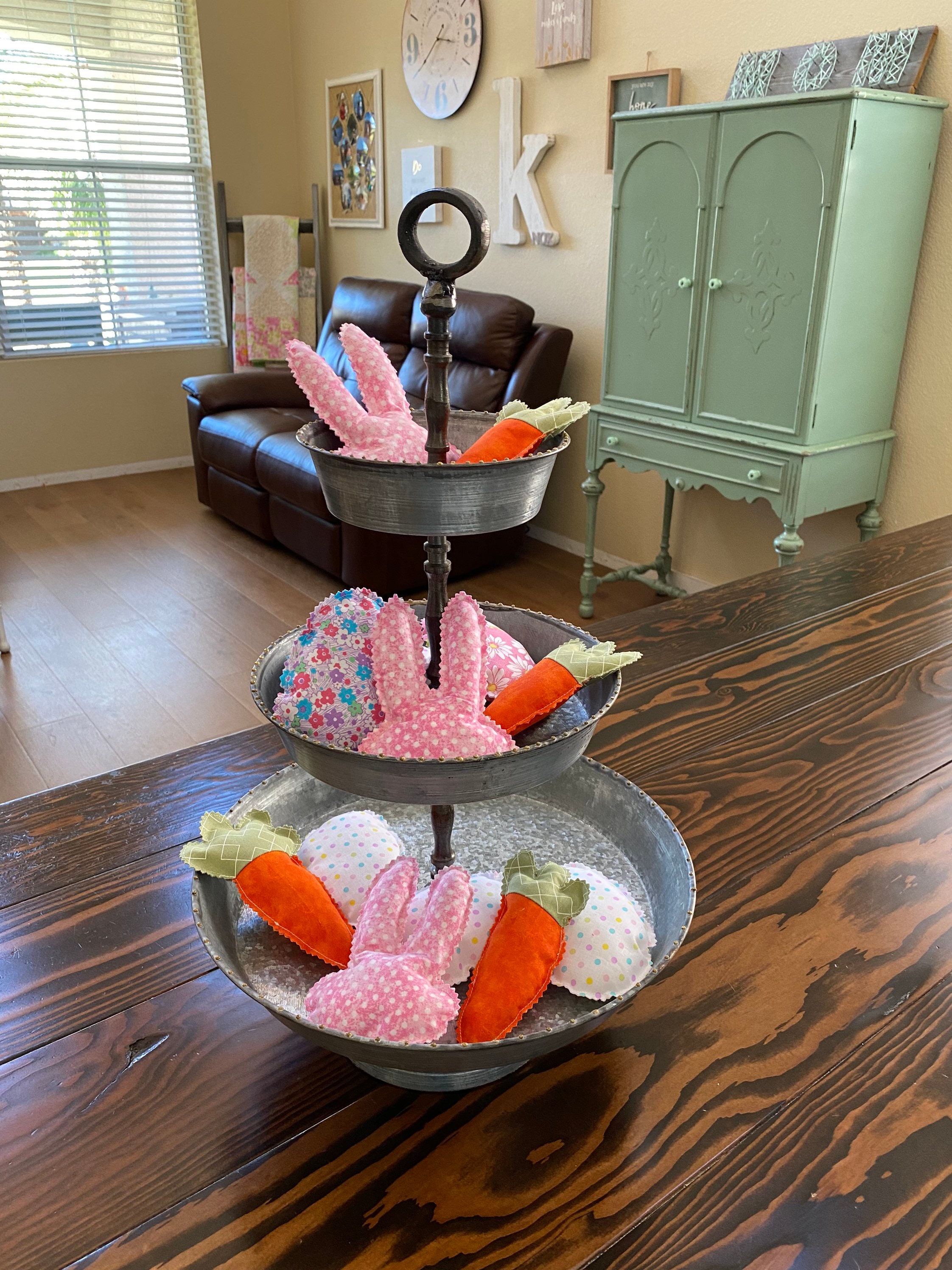 Easter Bunny, Easter Egg, Carrot Decoration for Farmhouse Tiered Tray ...