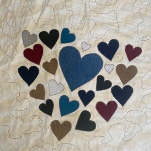 Handmade Memory Heart Quilt From Clothing - Etsy