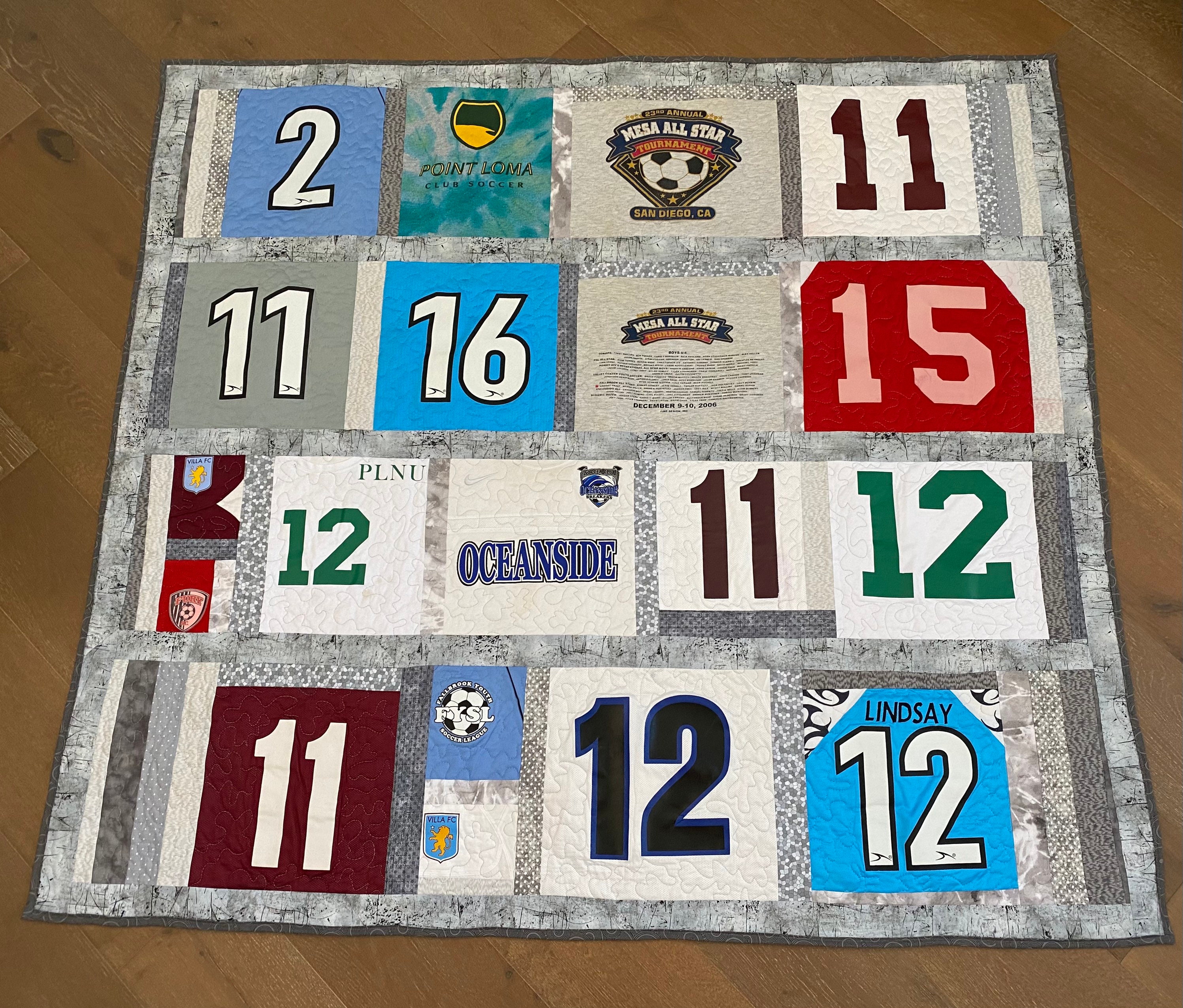 Handmade Memory Quilt Sports Jerseys | Etsy