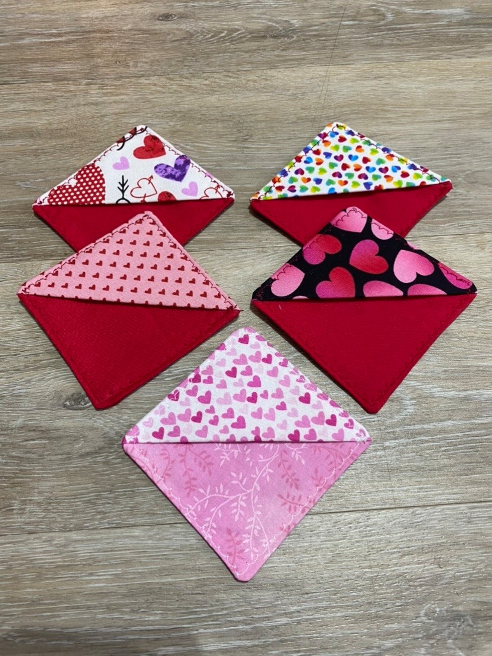 Valentine Hearts Fabric Corner Bookmark Page Saver - Etsy