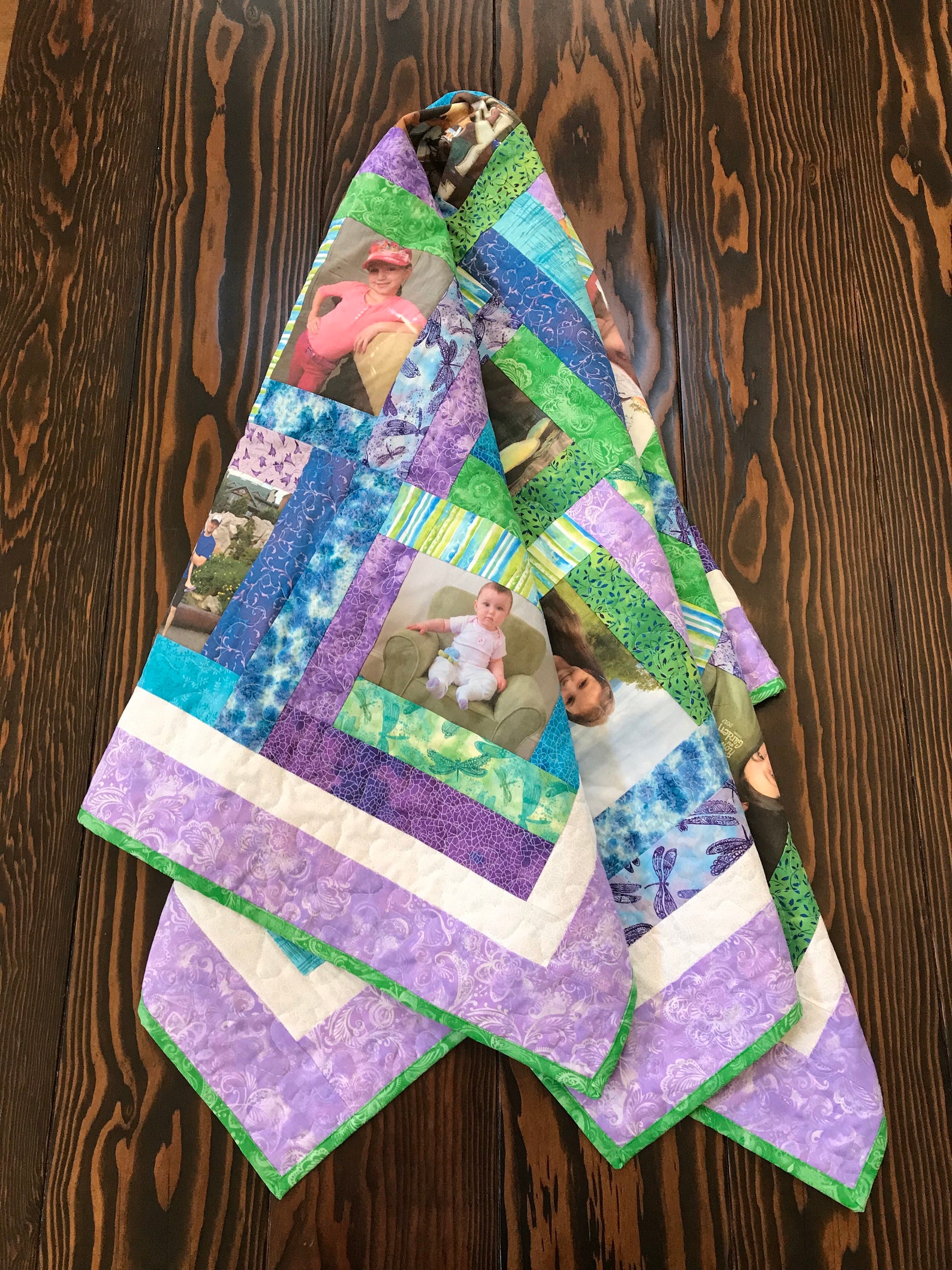 Handmade Photo Memory Quilt - Etsy