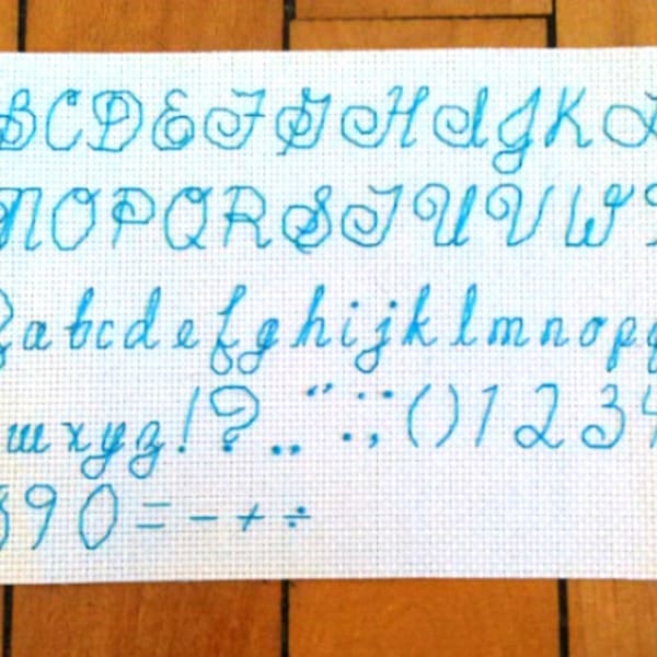 Cursive Cross Stitch - Etsy
