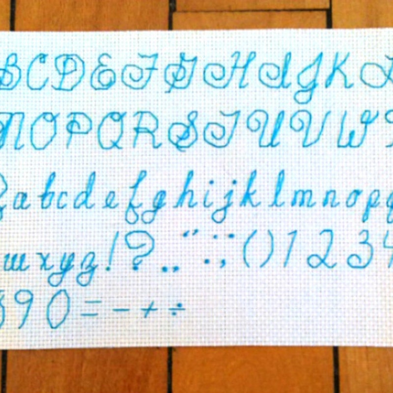 Cursive Cross Stitch - Etsy