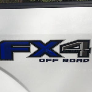 Ford F150/F250/F350 FX4 off Road Decals Truck Stickers BLUE Applies to ...