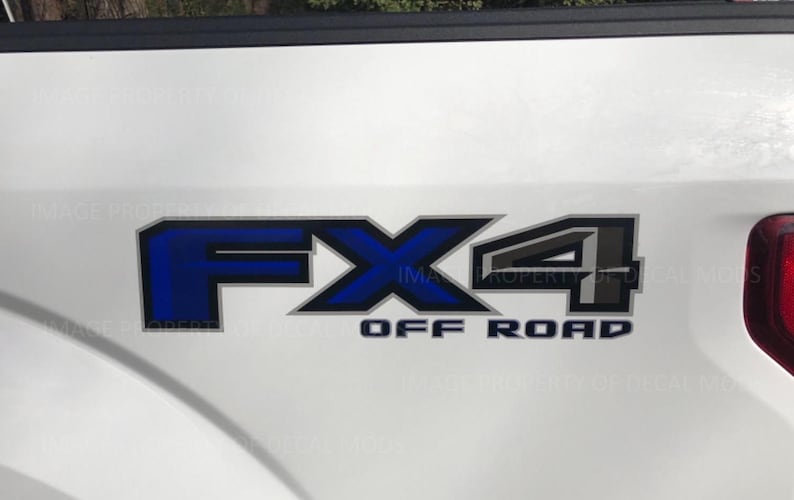 Ford F150/F250/F350 FX4 off Road Decals Truck Stickers BLUE Applies to ...