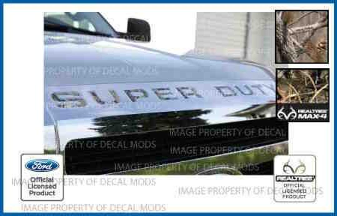 2008-2016 SUPER DUTY Camo Letter Inserts (thin) for Hood / Grille (2008 ...