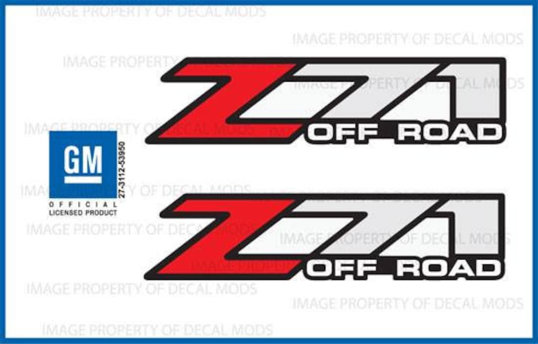 Chevy Silverado / GMC Sierra Z71 off Road Decals Stickers - F (2001 ...