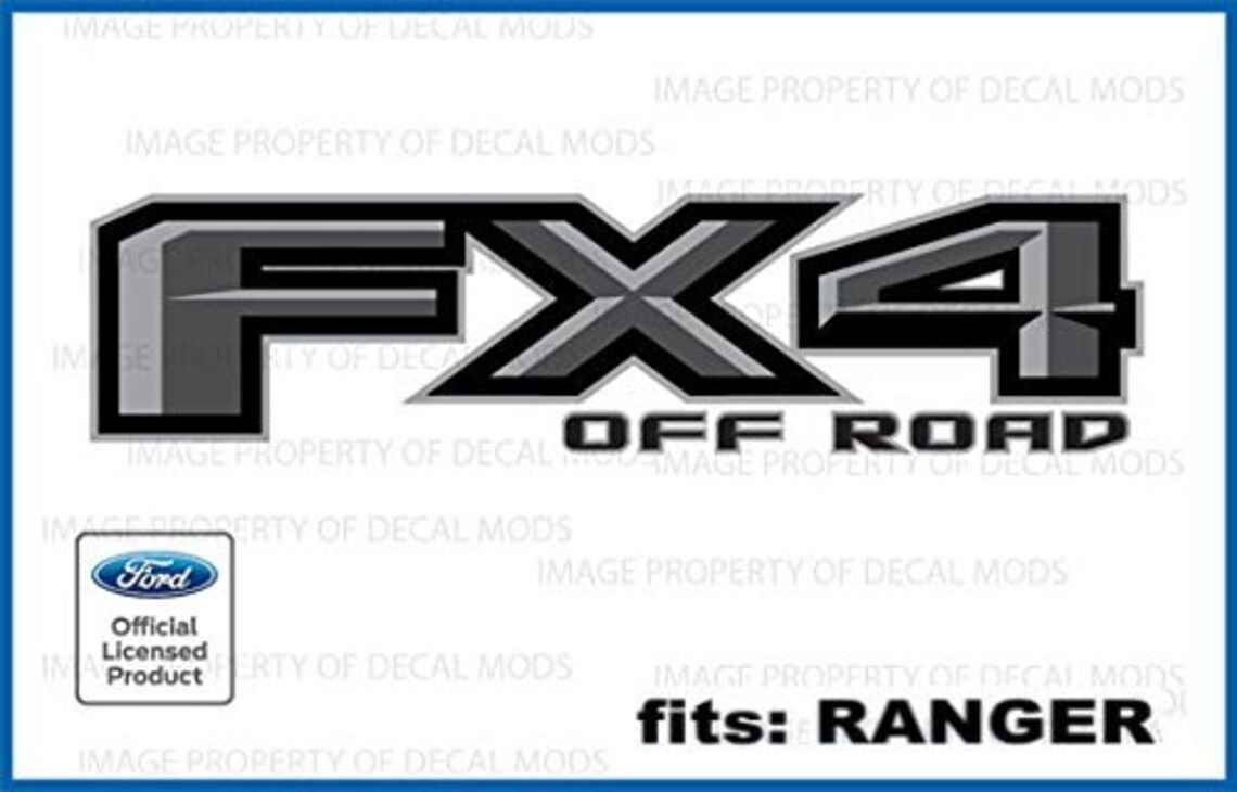 FX4 off Road Decals Truck Stickers Gray With Light Outline - Etsy