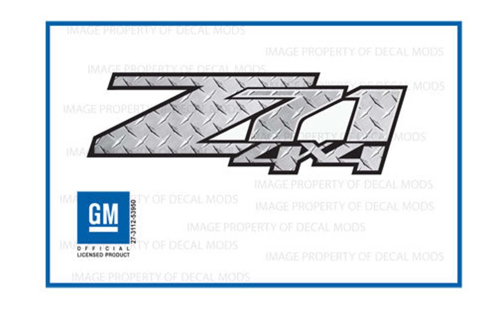 Chevy Silverado & GMC Sierra Z71 4x4 Decal Stickers Diamond Plate ...