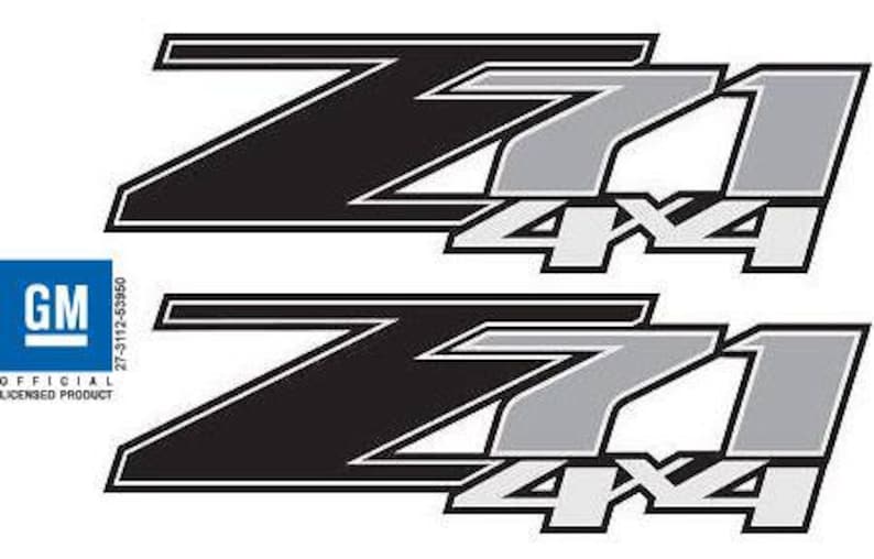 Chevy Silverado / GMC Sierra Z71 4x4 Decals Stickers - FB (2007-2013 ...