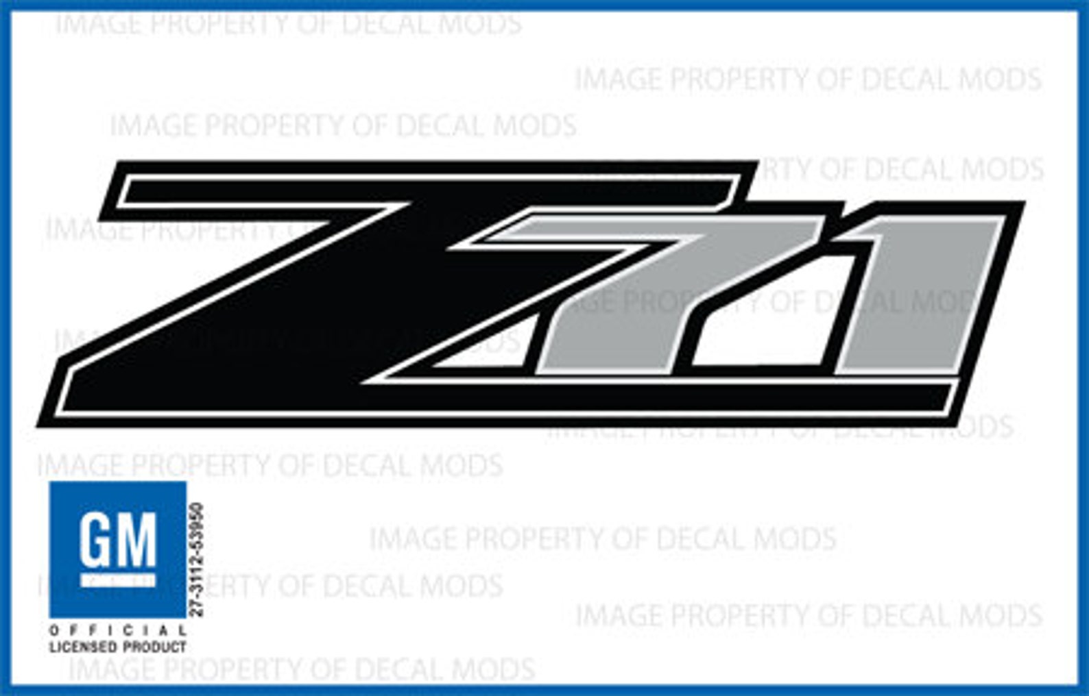 Chevy Silverado & GMC Sierra Z71 Black Decals Stickers - FB (2007-2013 ...