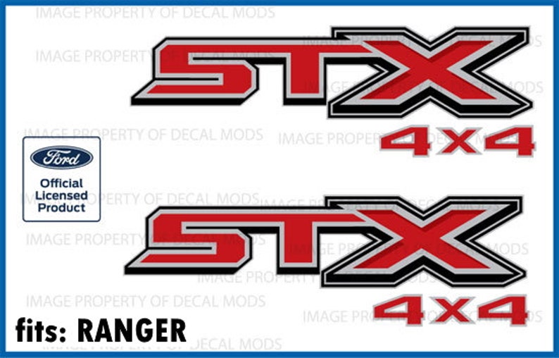 Ford RANGER STX 4X4 Decals Stickers 2019-2020 Set of 2 - Etsy