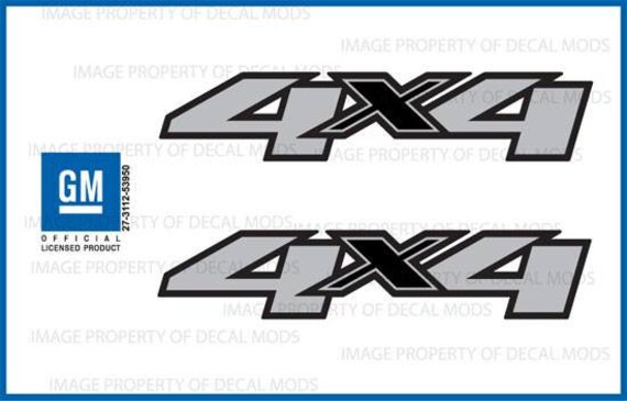 Chevy Silverado / GMC Sierra 4x4 Decals Stickers F | Etsy