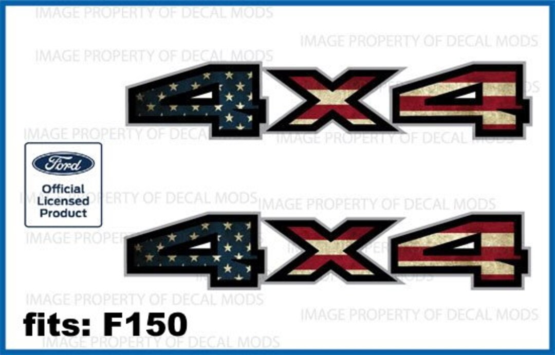Ford F150 American Flag 4X4 Decals Truck Stickers (2015-2020) - FWFLAG ...