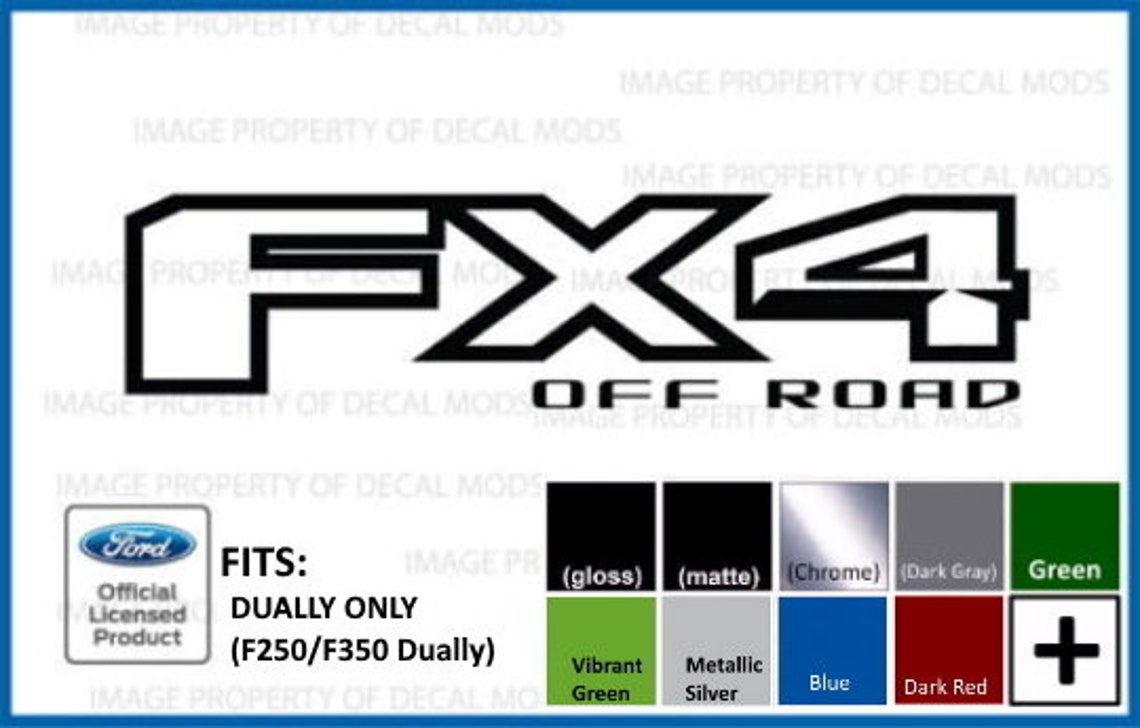 FX4 Offroad Decals Stickers for DUALLY Ford F350 / F450 - Etsy