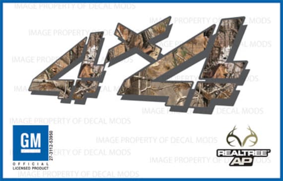 Chevy Silverado / GMC Sierra Realtree AP 4x4 Decals Stickers | Etsy