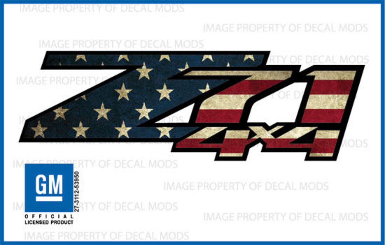 Chevy Silverado & GMC Sierra American Flag Z71 4x4 Decals - Etsy