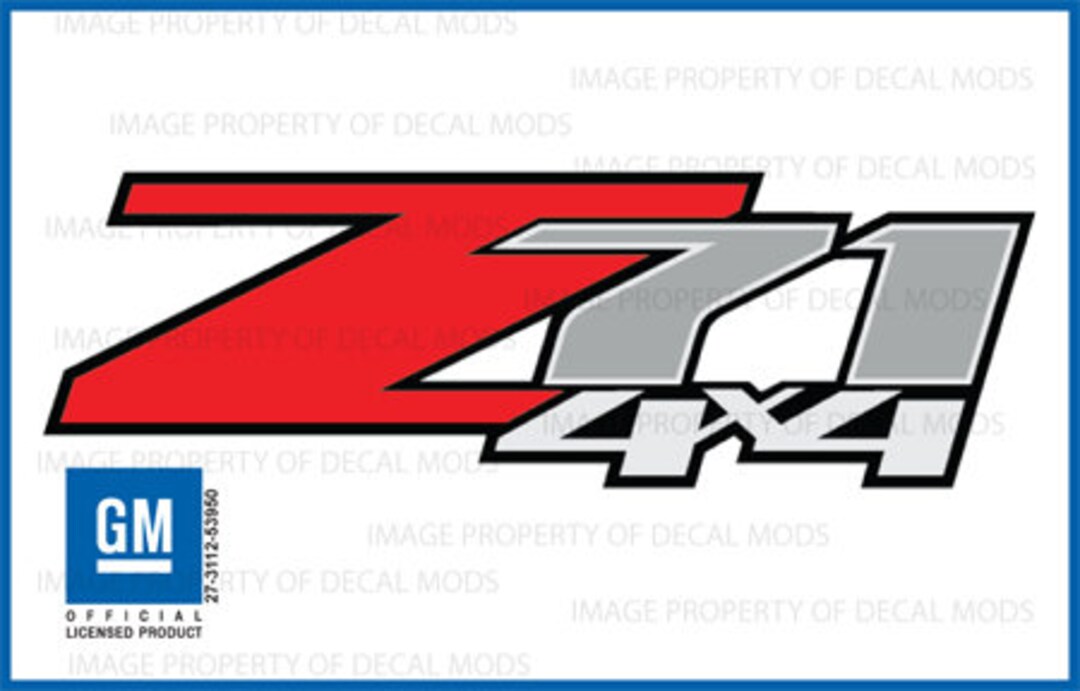 Chevy Silverado & GMC Sierra Z71 4x4 Decals Stickers -F (2007-2013) Bed ...