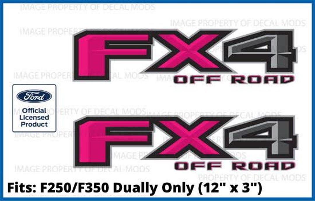 FX4 off Road Decals Truck Stickers HOT PINK | Fits Dually F250, F350 ...