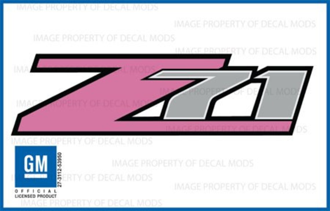 Chevy Silverado & GMC Sierra Z71 PINK decals stickers FP | Etsy