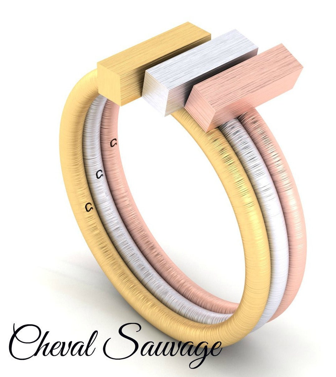 Stackable Bar Ring - Etsy