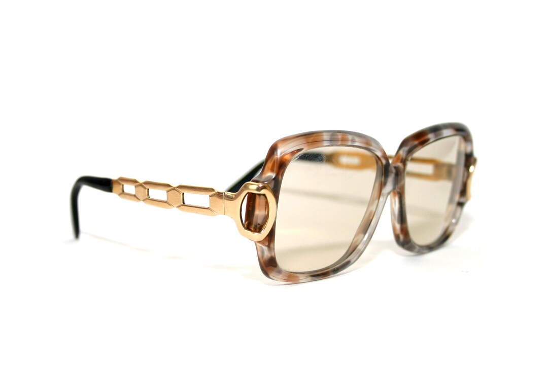 Chunky Eyeglasses Frame Heavy Horn Gold Menrad Studio Mod. 206 Women's ...